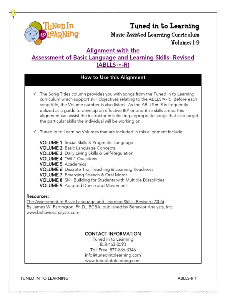 TIL ABLLS R Alignment | Download Free PDF | Cognitive Science | Cognition