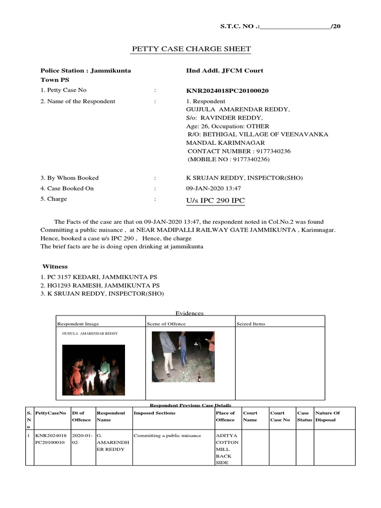 Charge Sheet | PDF | Government | Criminal Justice