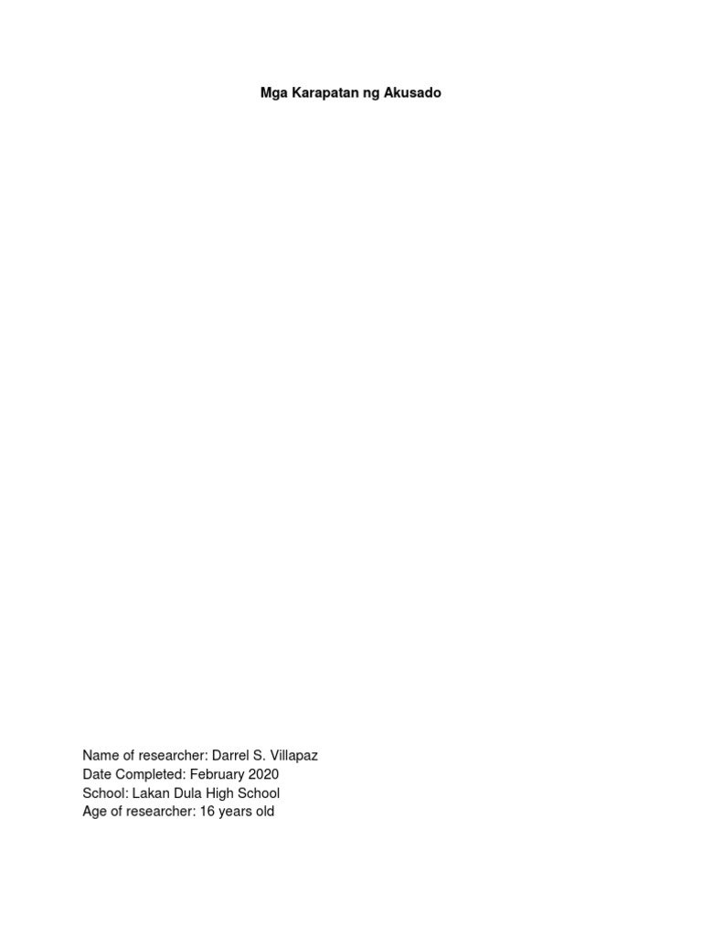 Mga Karapatan NG Akusado | PDF