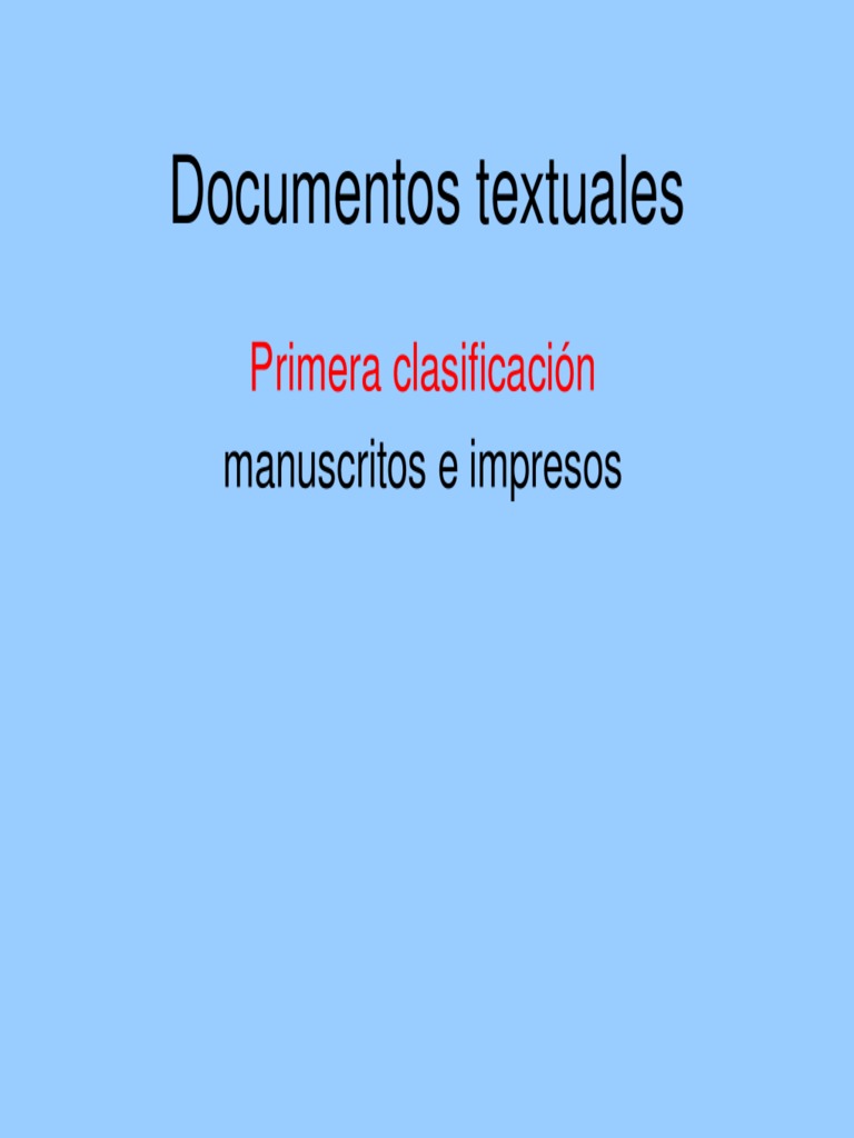 Documentos Textuales PDF | PDF | Documento | Archivo