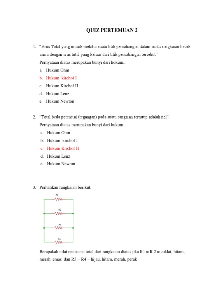 Contoh Quiz Pertemuan 2 | PDF