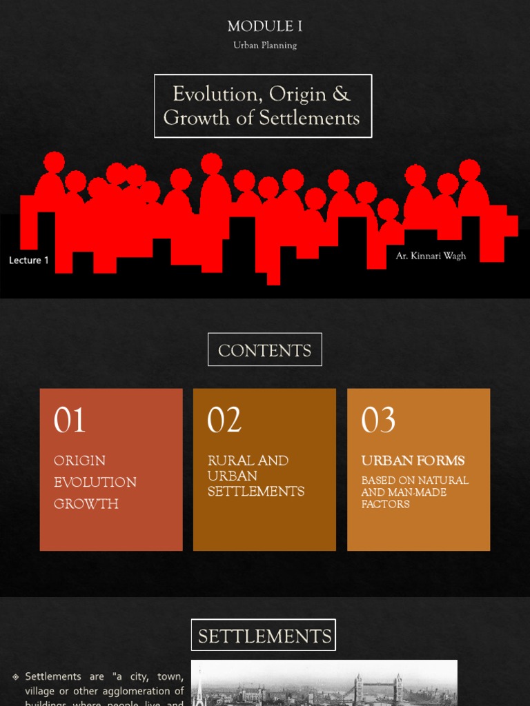 Evolution, Origin & Growth of Settlements | PDF | Social Science | Travel