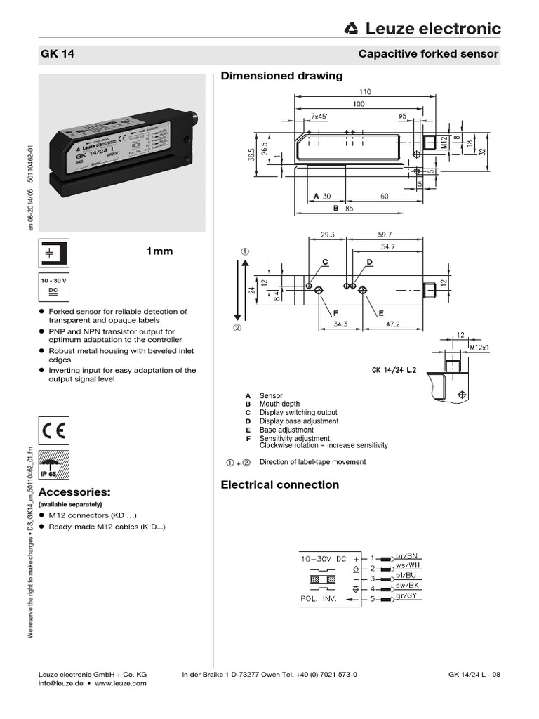 Leuze Sensor | PDF
