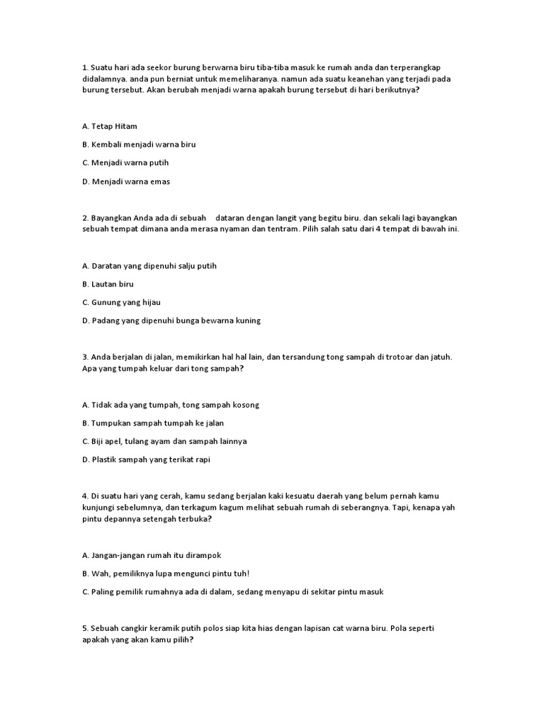 Test PSIKOTEST | PDF