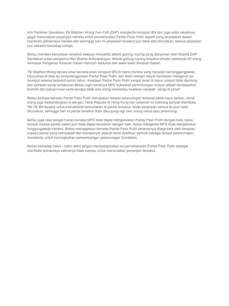 Contoh Penulisan Berita | PDF