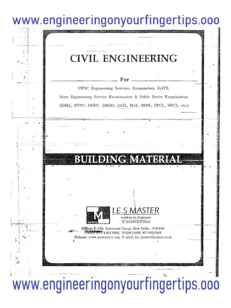 IES MASTER Building Materials | PDF