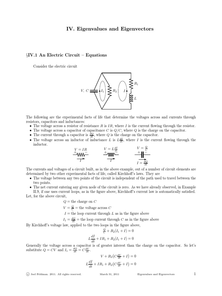Electric Circuit Differential Equations | PDF