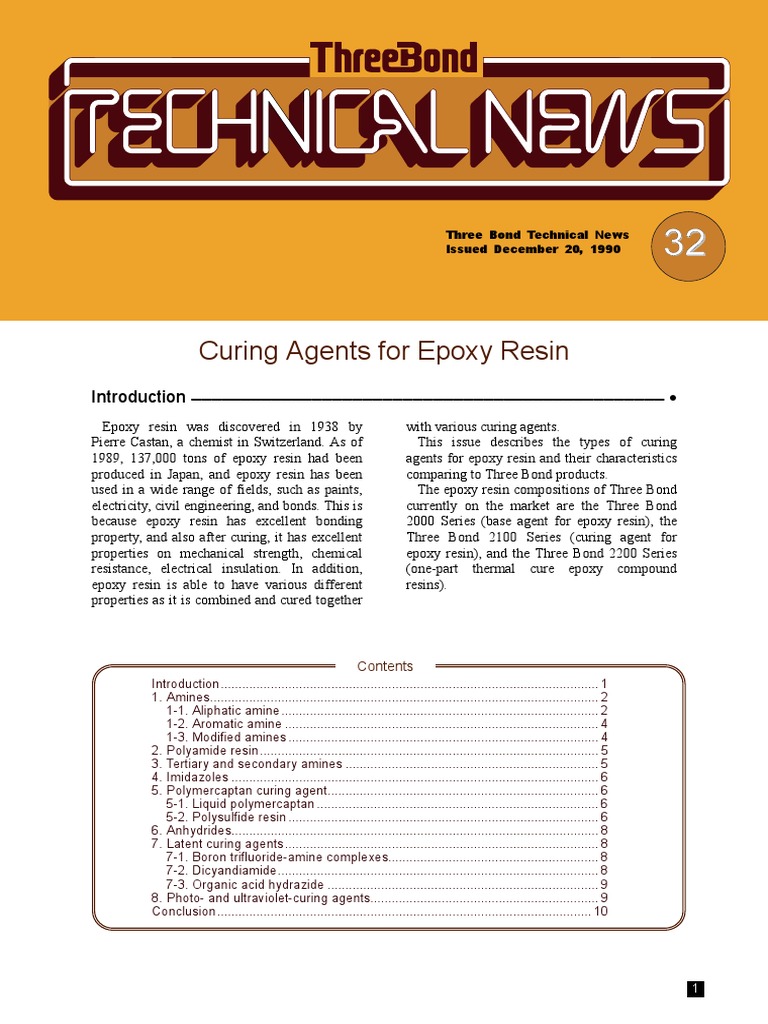 Curing Agents For Epoxy Resin | PDF