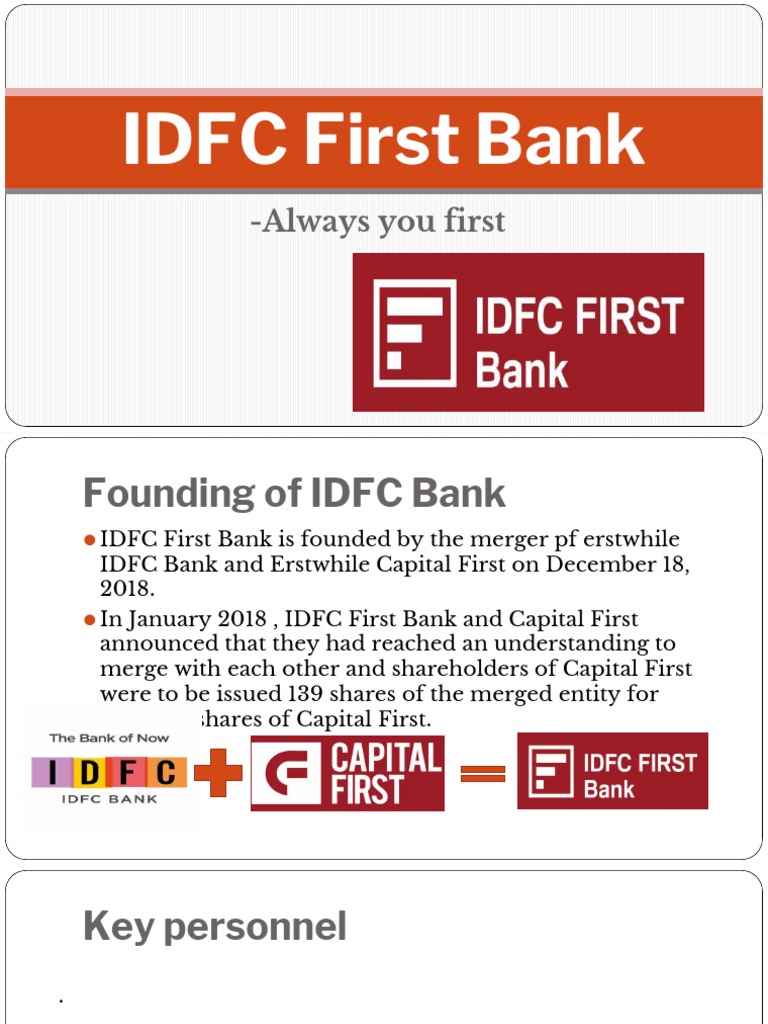 IDFC First Bank: Merger and Overview | PDF | Business