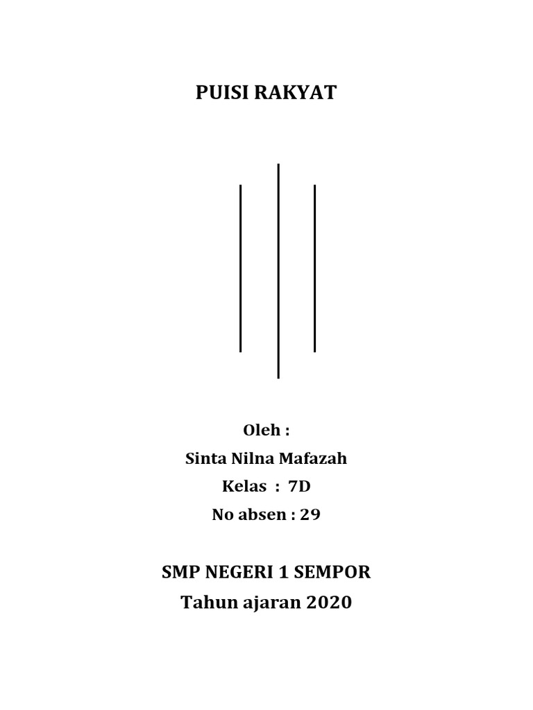 Contoh Puisi Rakyat: Pantun, Syair, Gurindam | PDF | Seni & Disiplin Bahasa