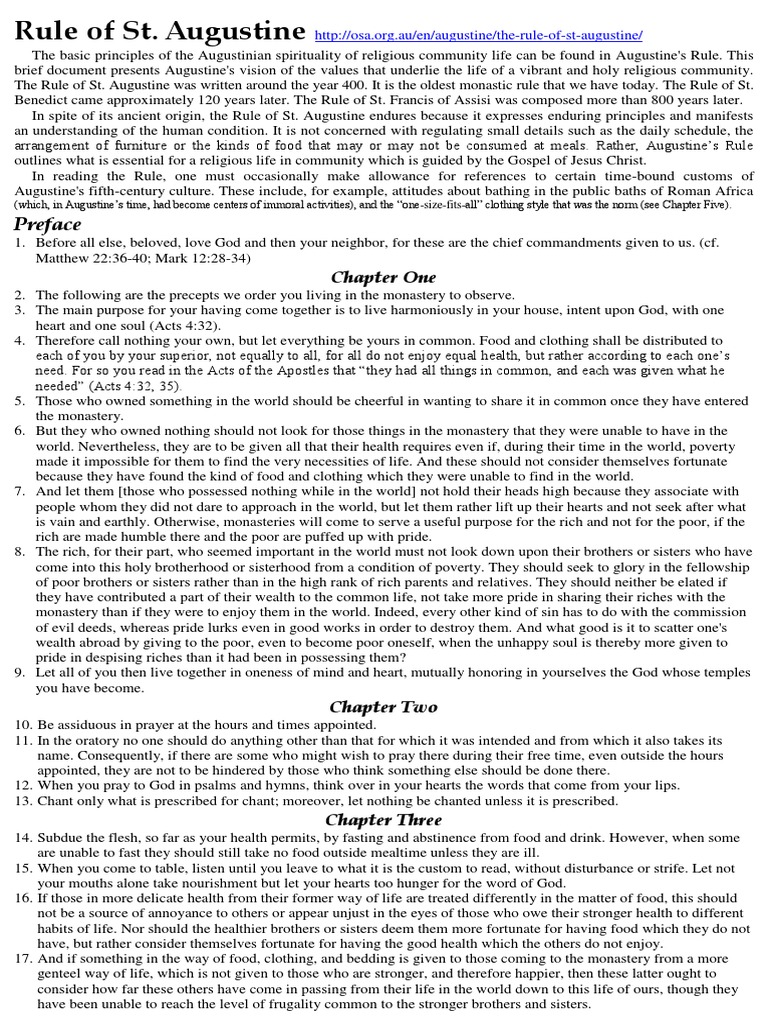 The Enduring Principles of Community: An Analysis of St. Augustine's ...