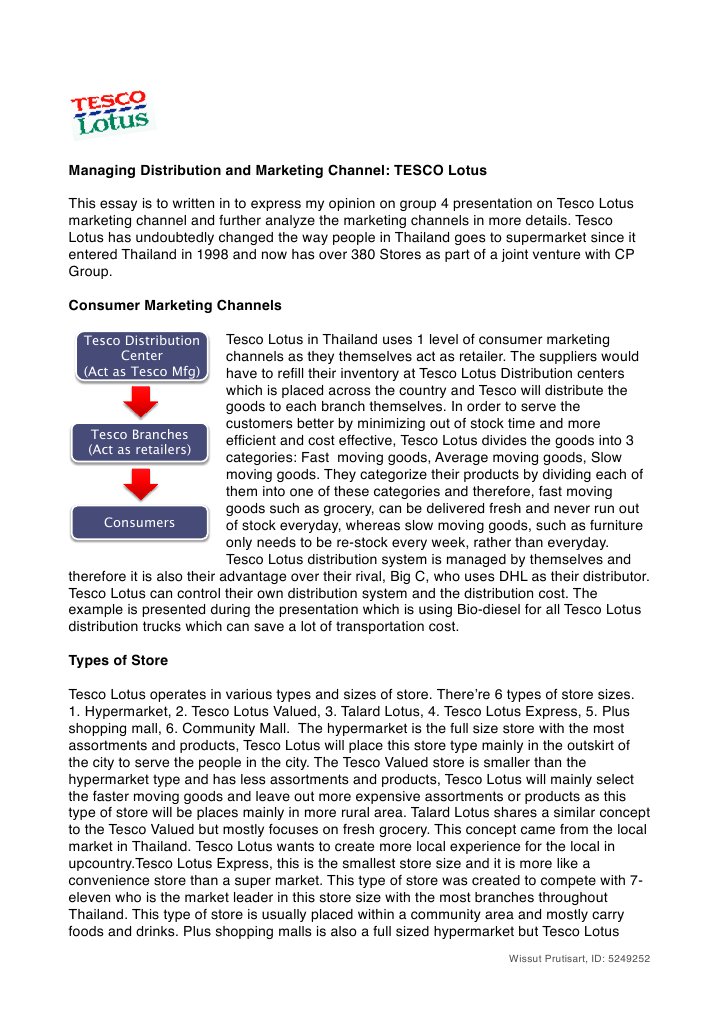 Marketing Channels On Tesco | PDF | Retail | Tesco