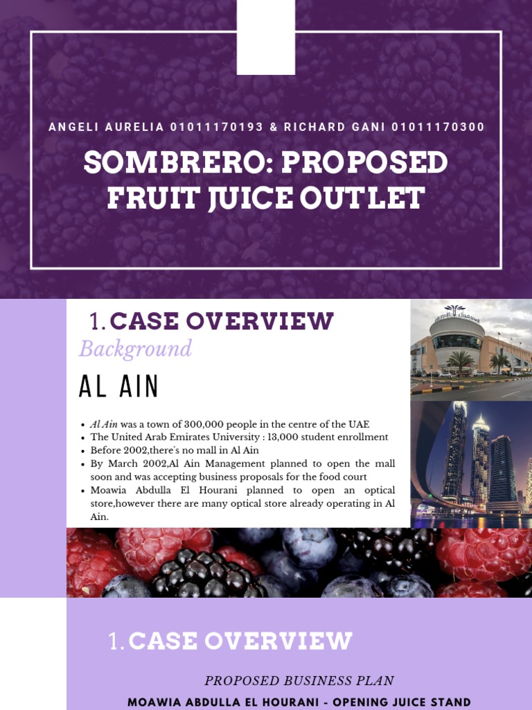 Sombrero - Proposed Fruit Juice Outlet PDF | PDF