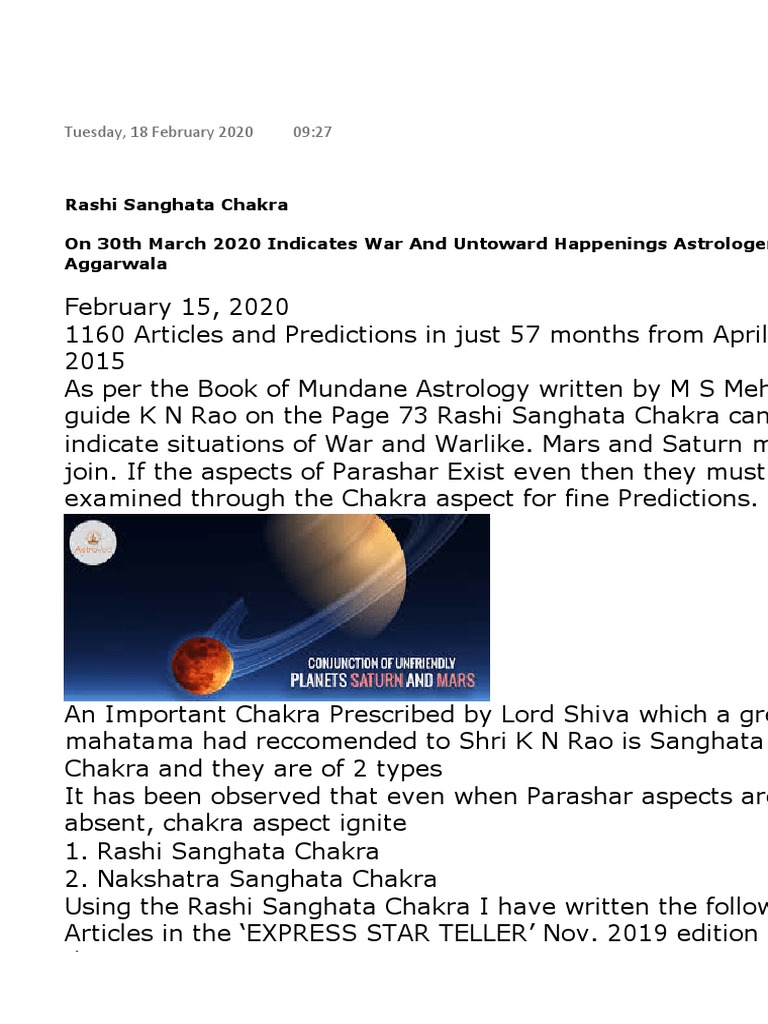 Rashi Sanghata Chakra | PDF