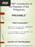 1987 Philippine Constitution Preamble | PDF
