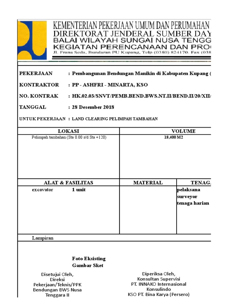 Request Pekerjaan Form | PDF