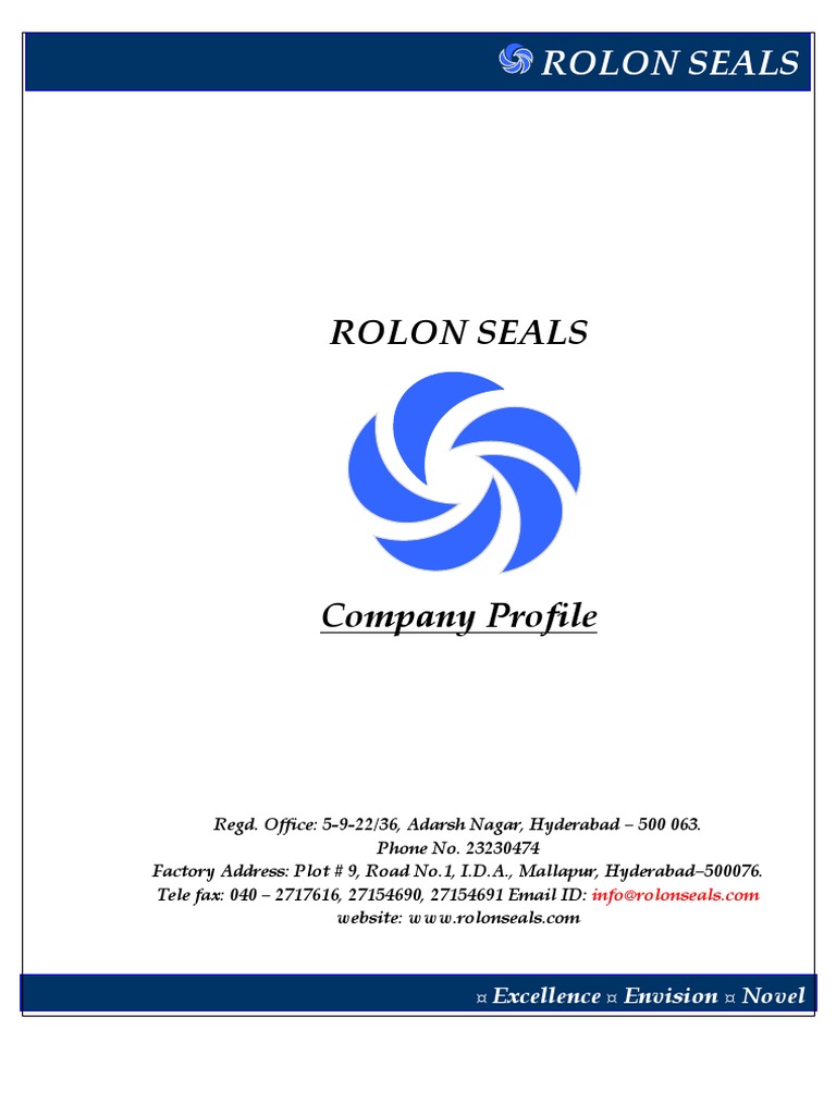 ROLON SEALS - Company Profile | PDF | Technology & Engineering