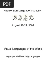 Training in Filipino Sign Language | PDF | Sign Language | Hand