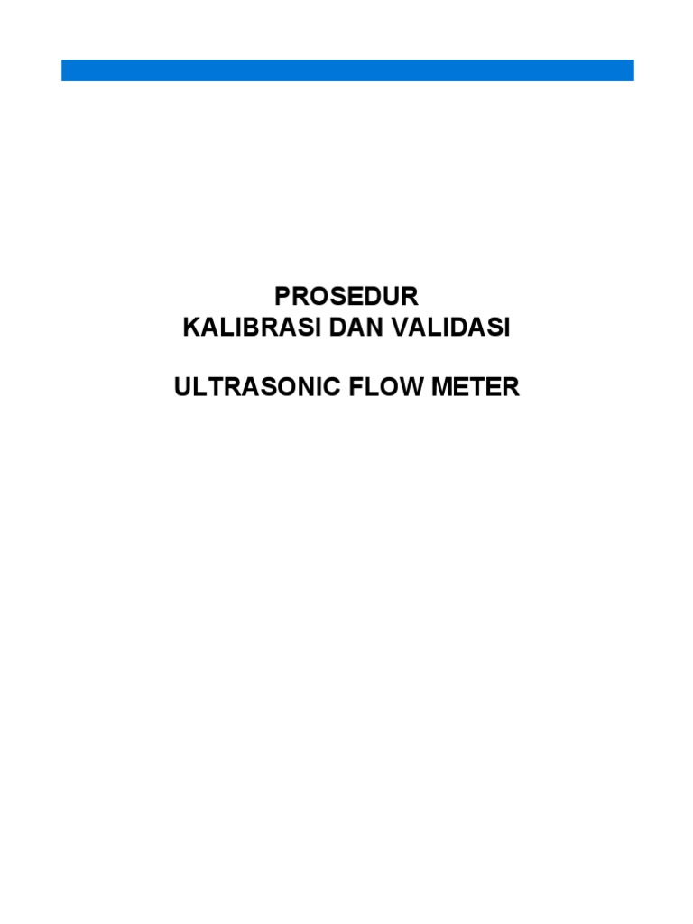 Prosedur Kalibrasi USM | PDF
