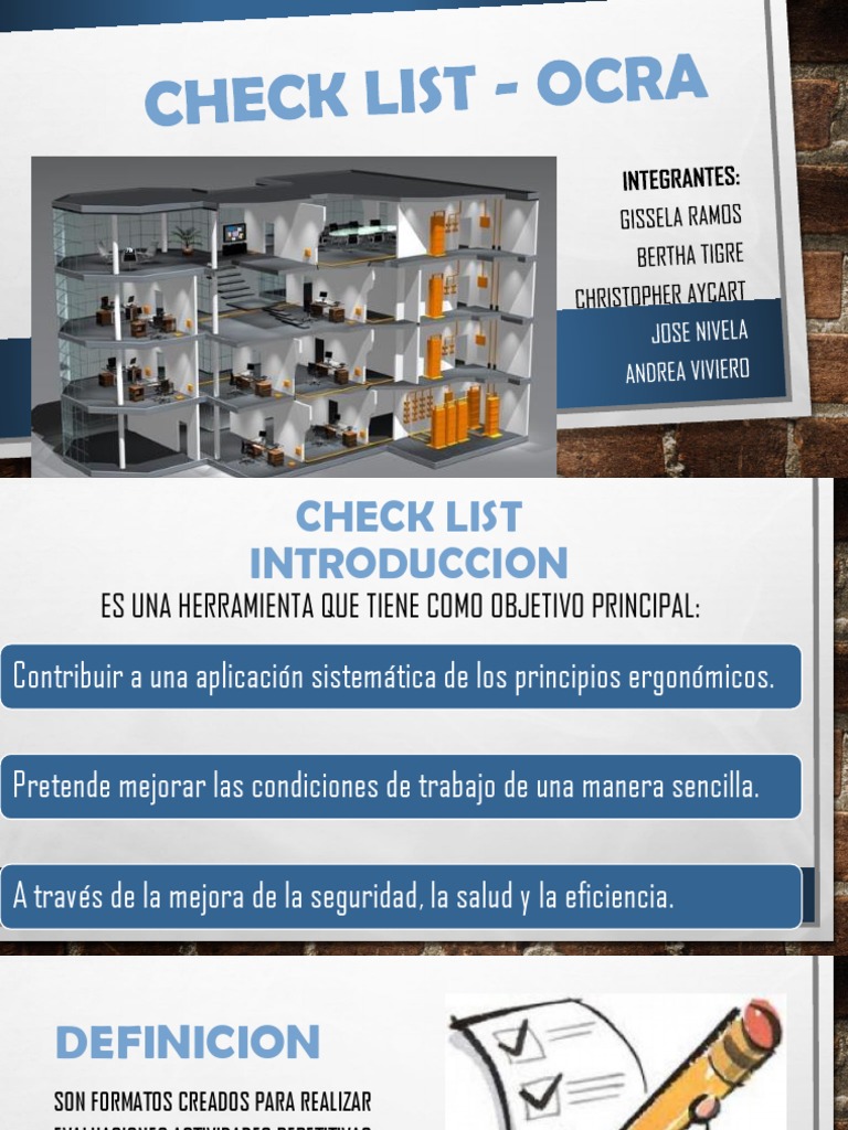 Check List Ocra | PDF