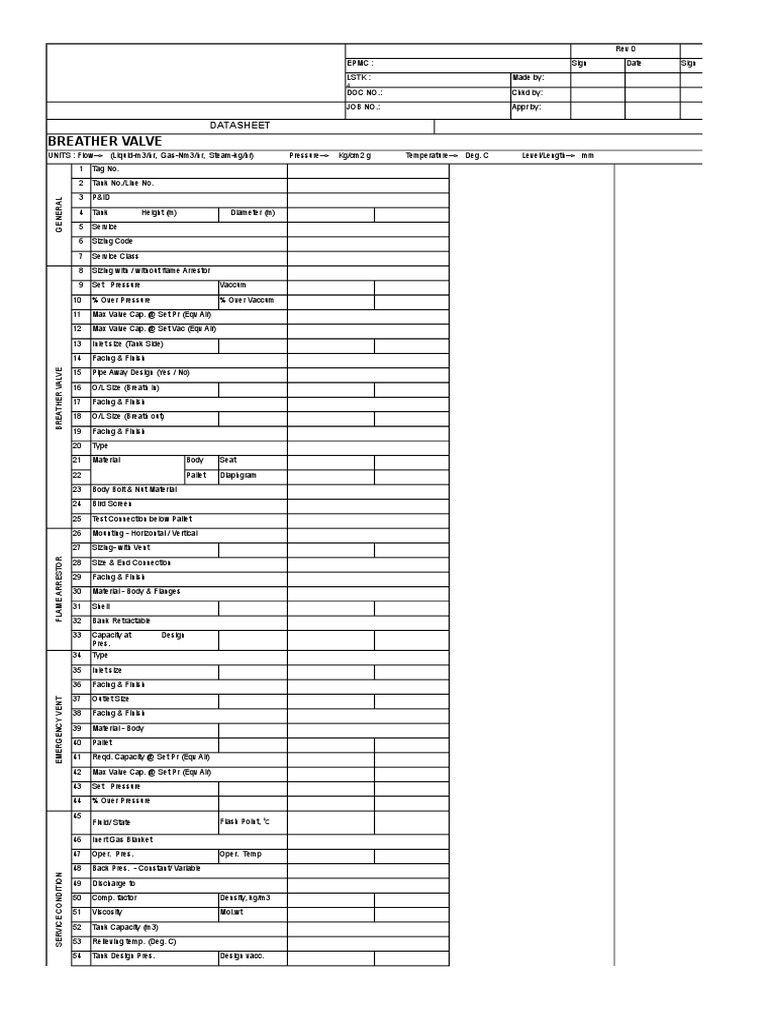 Breather Valves Datasheet | PDF