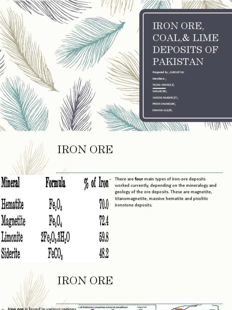 Iron Ore, Coal & Lime in Pakistan | PDF