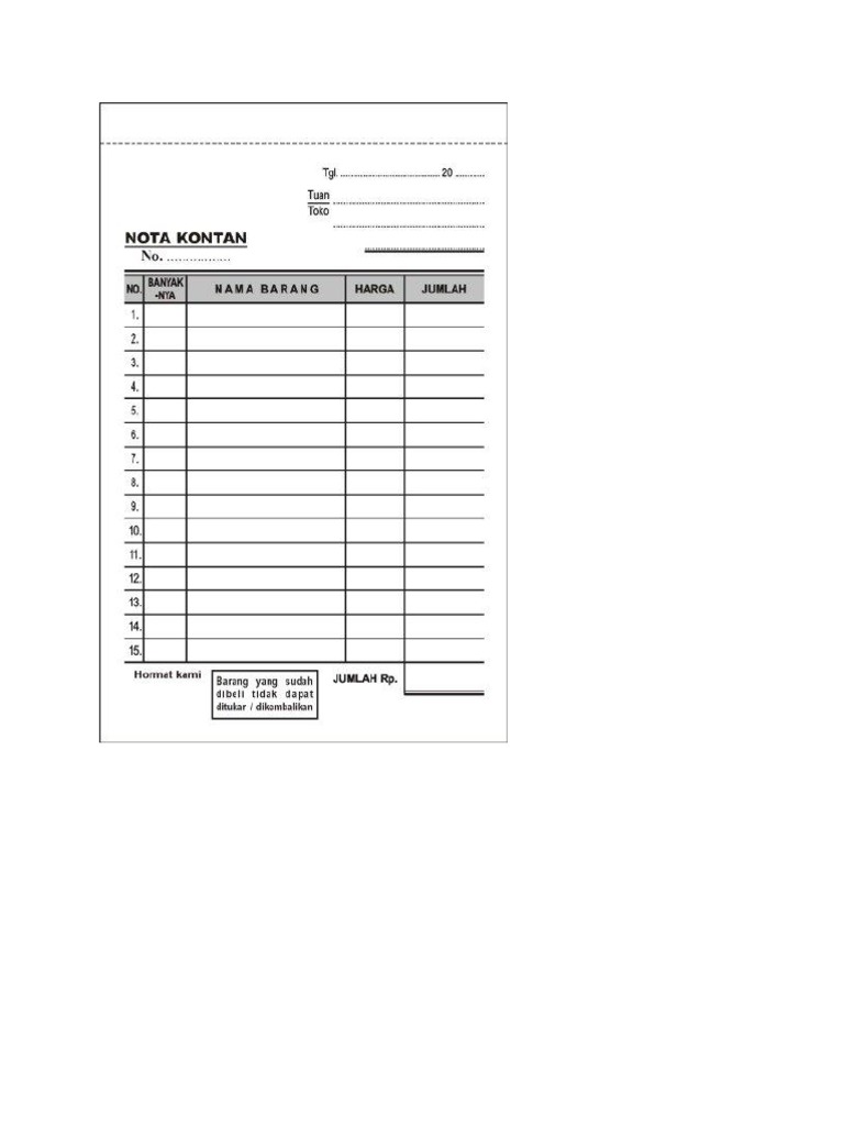 Nota Kosong | PDF