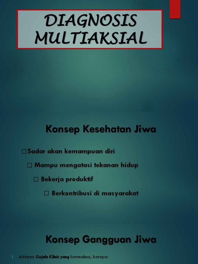 Diagnosis Multiaksial | PDF