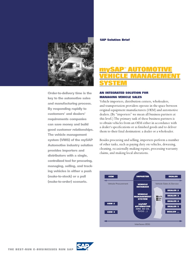Sap Vehicle Management System PDF | PDF