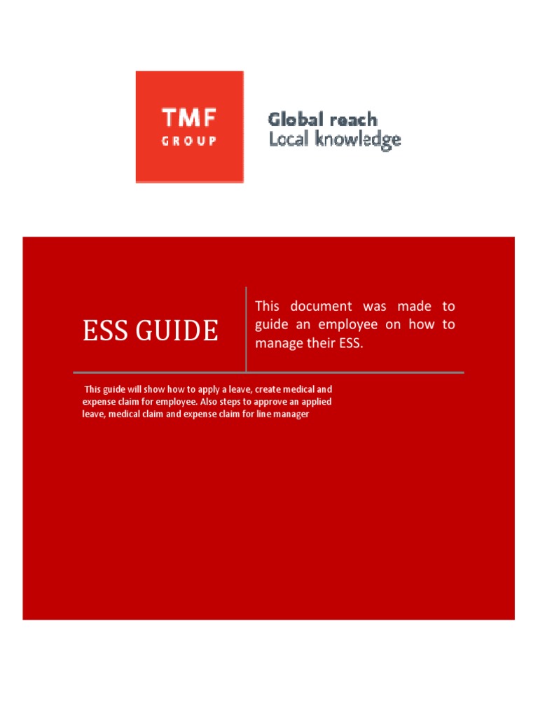 ESS Guide: Leave & Medical Claims | PDF