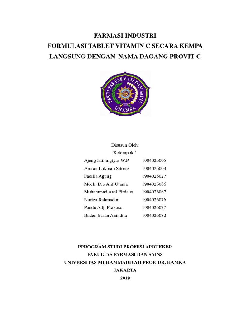 Proposal Farindus Formulasi Tablet-4-1 | PDF
