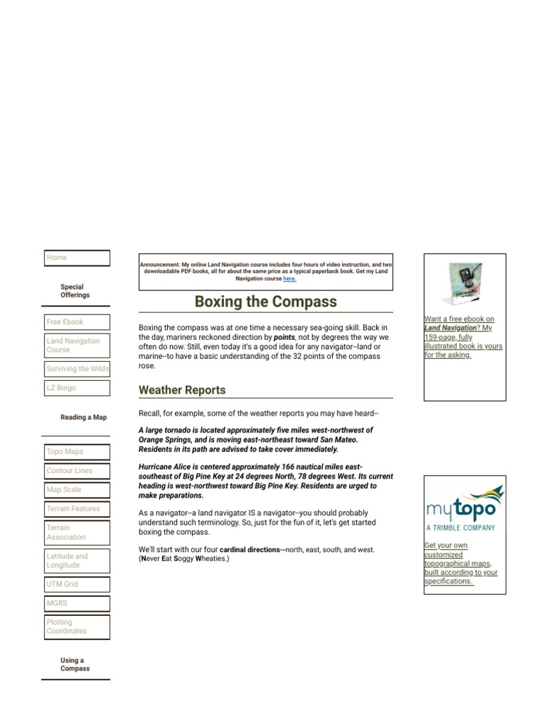 Boxing The Compass | PDF