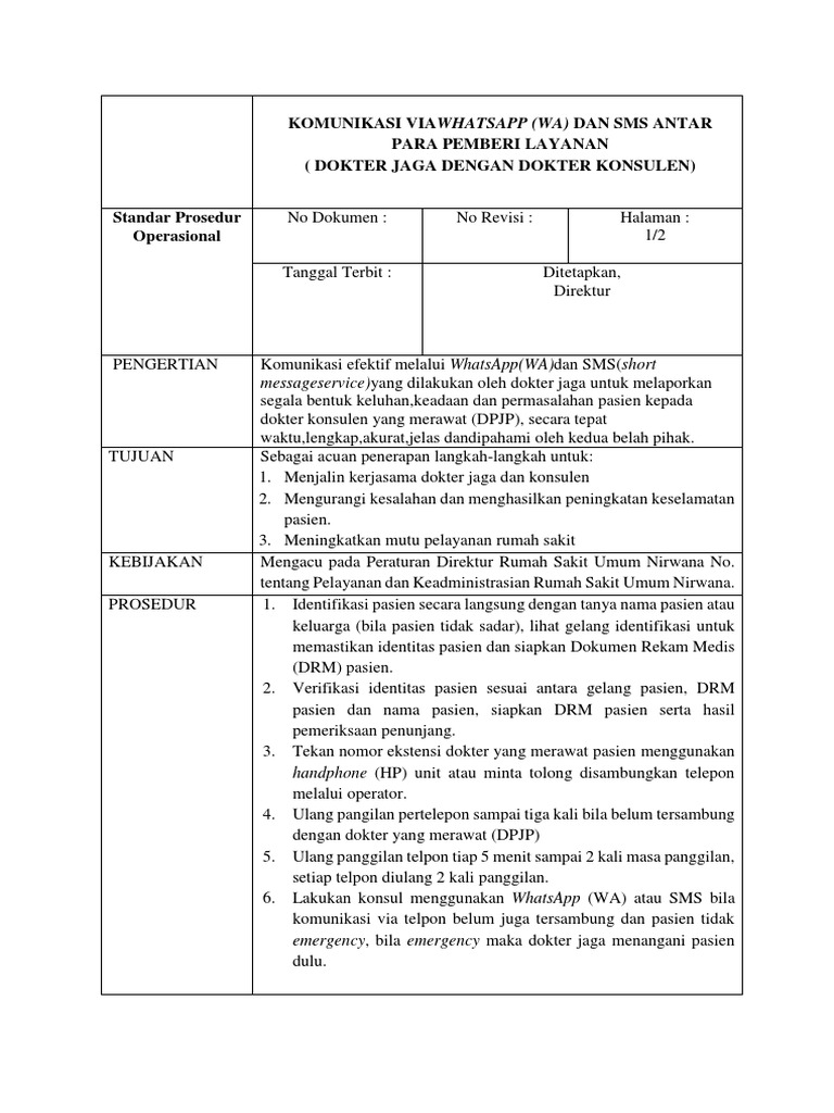 SPO Komunikasi Efektif Via WA SKP 2 | PDF