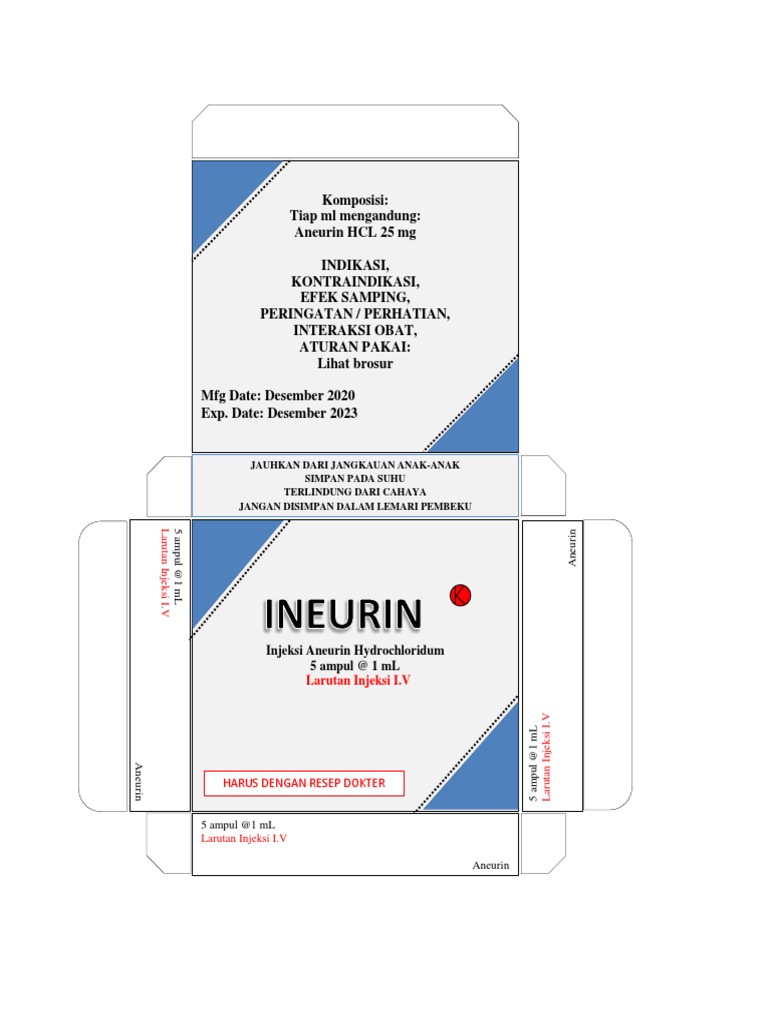 Informasi Penting Tentang Injeksi Aneurin Hydrochloridum | PDF