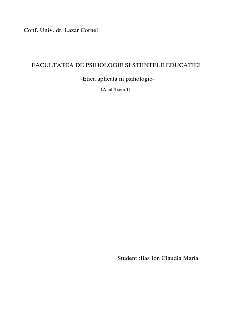 Cod Deontologic in 10 Puncte | PDF