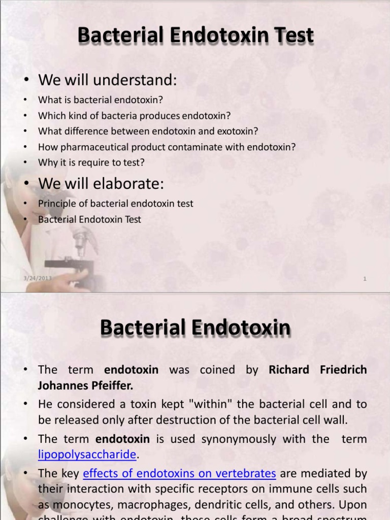 Lal Test (Endotoxin) | PDF
