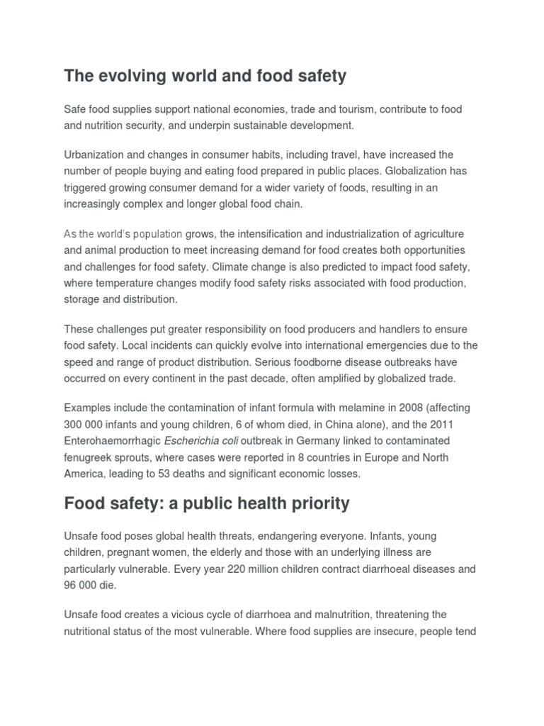 Food Safety | PDF | Food Safety | Foods