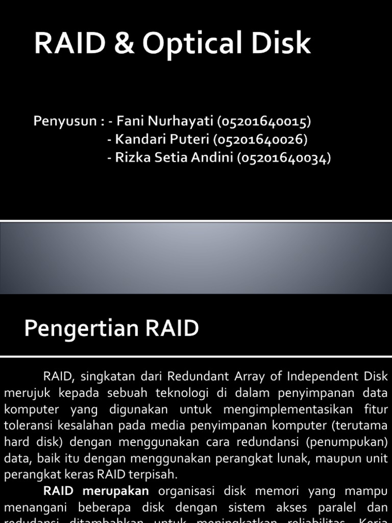 RAID & Optical Disk | PDF