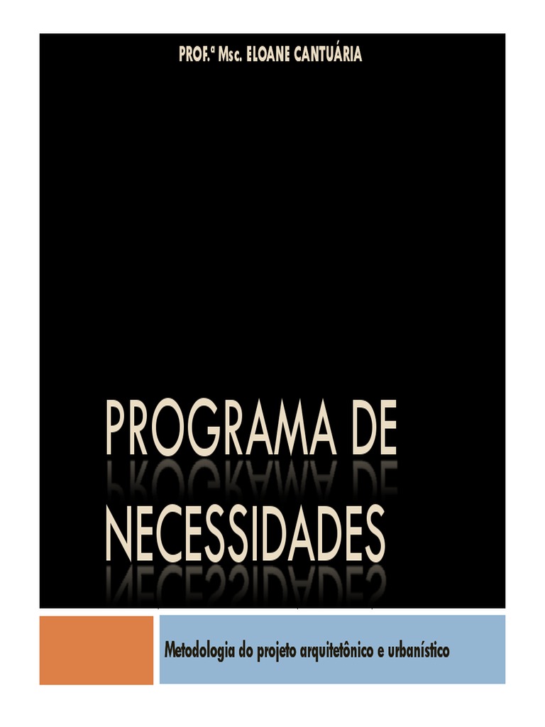 Programa de Necessidades PDF | PDF