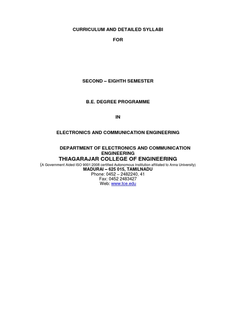 Ece Syllabus PDF | PDF