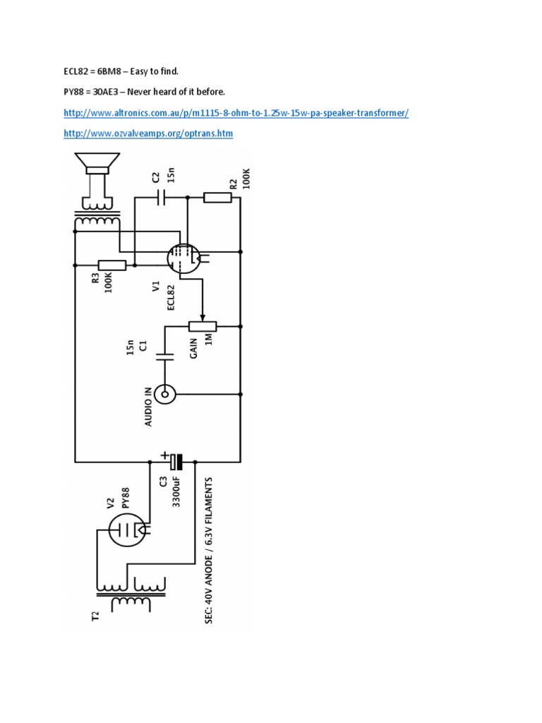 6bm8 amplifier assembly