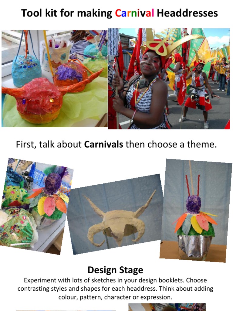 Carnival Headdress Making Guide | PDF | Home & Garden | Art