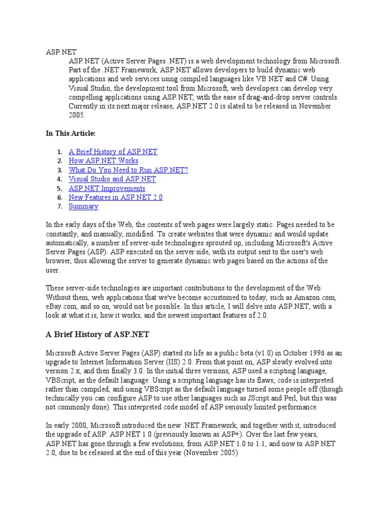 Asp 1 Pdf Active Server Pages World Wide Web