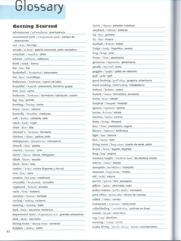 New English in Use 2 - Vocabulary by Units PDF | PDF
