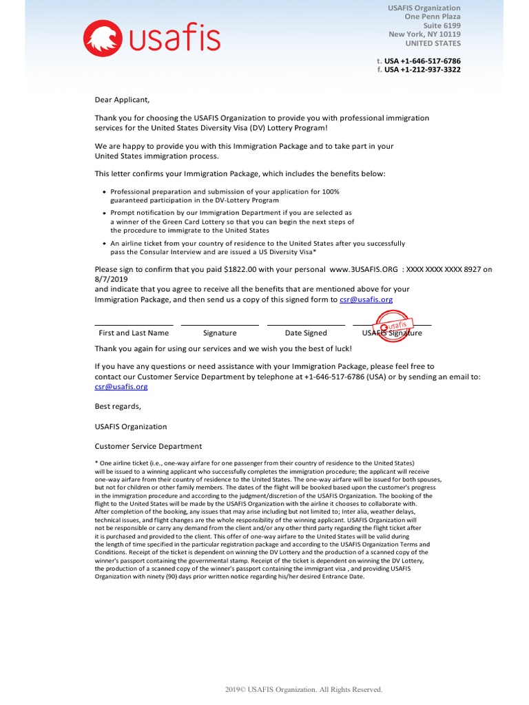 Airline Confirmation Letter PDF | PDF