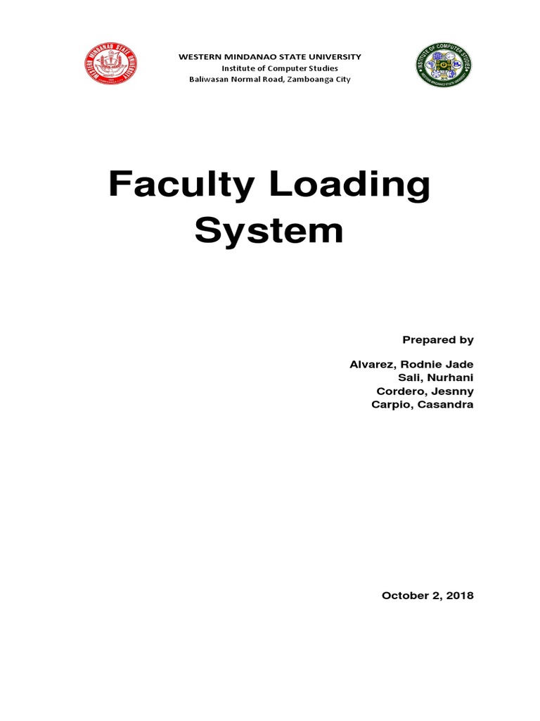 Faculty Loading System Specification | PDF | Computers | Technology ...
