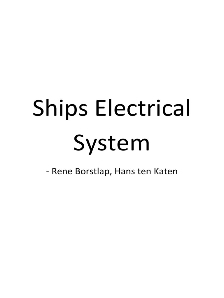 Ships Electrical System | PDF