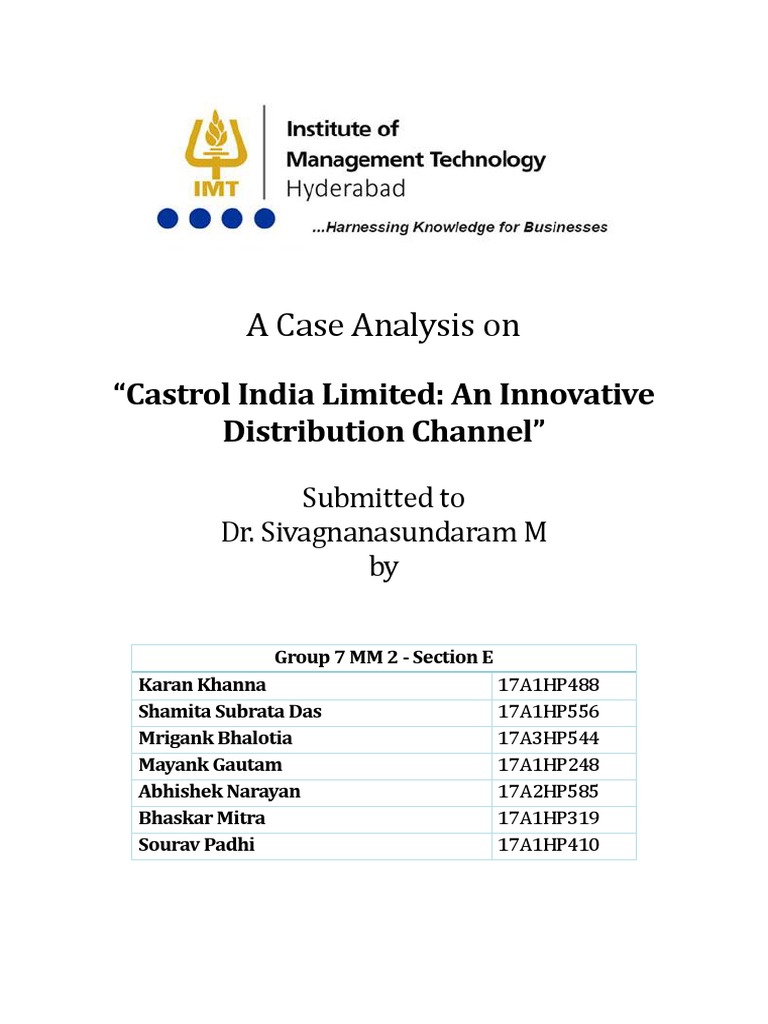Castrol Case Analysis | PDF