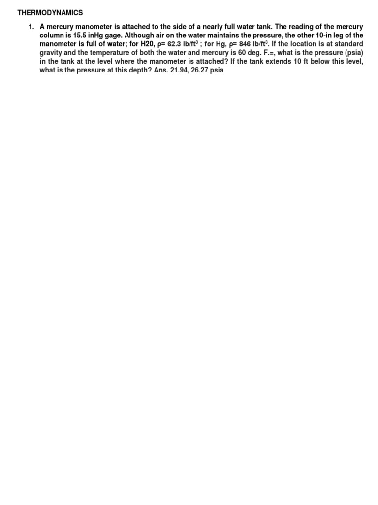 Thermodynamics - Ideal Gas | PDF