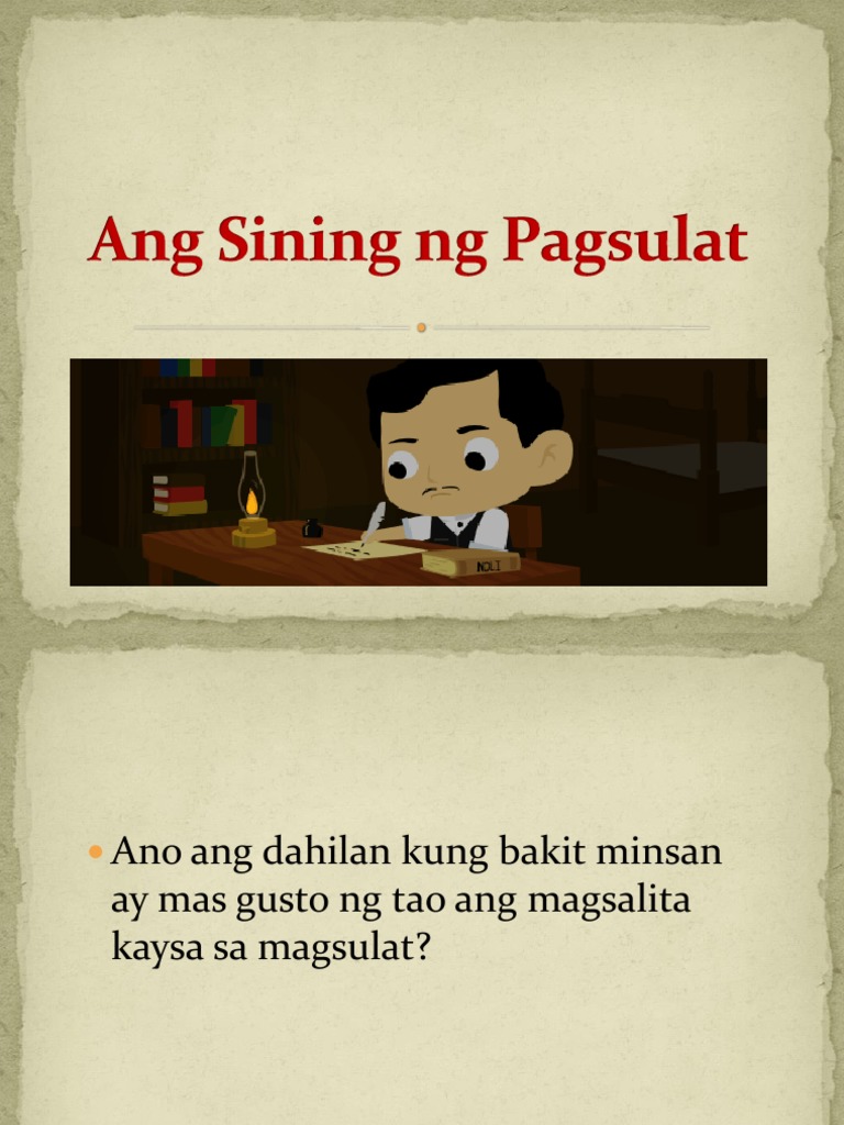 Ang Sining NG Pagsulat 1 | PDF
